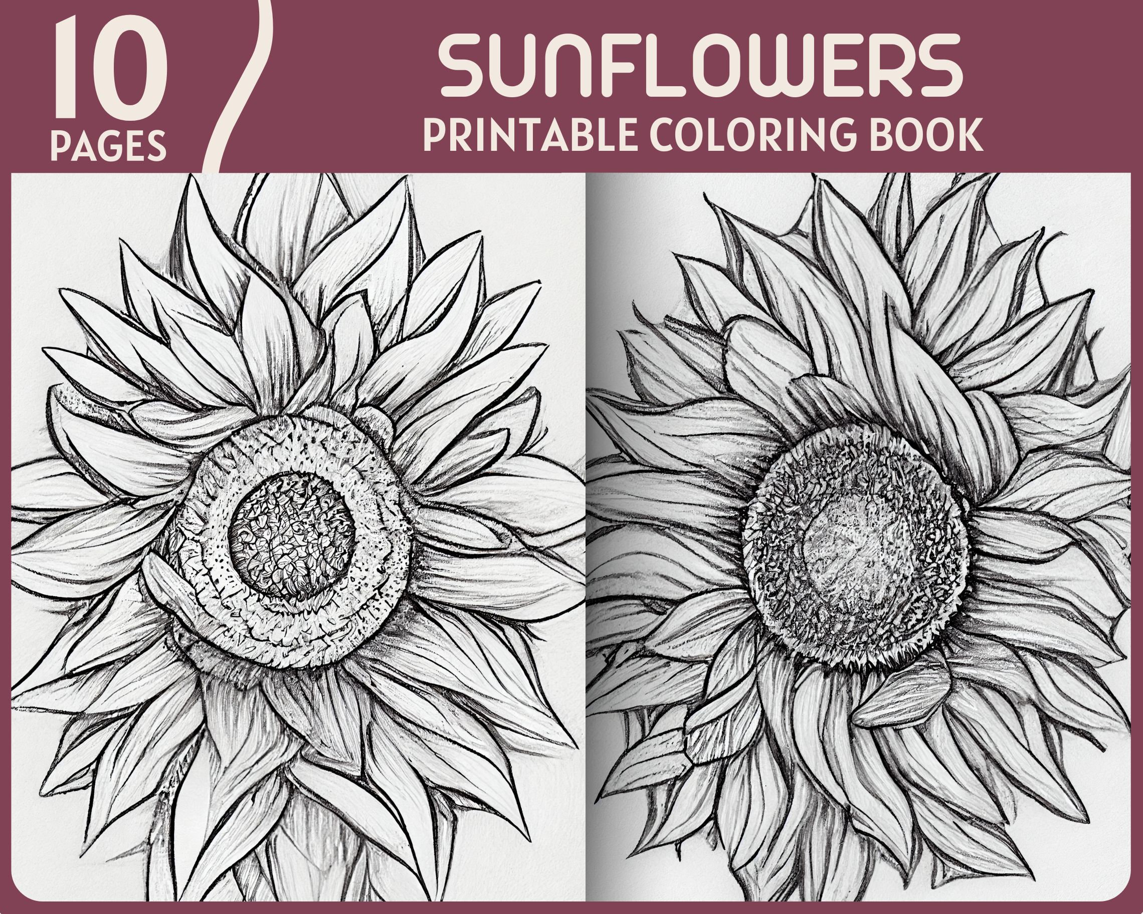 Sunflower Coloring Pages For Kids