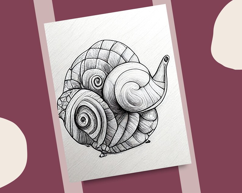 10 Snails Coloring Pages Snail Animal Theme Printable Coloring Book - Etsy