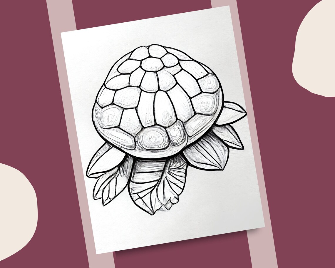 10 Turtle Shells Coloring Pages Realistic Turtles Printable Coloring ...