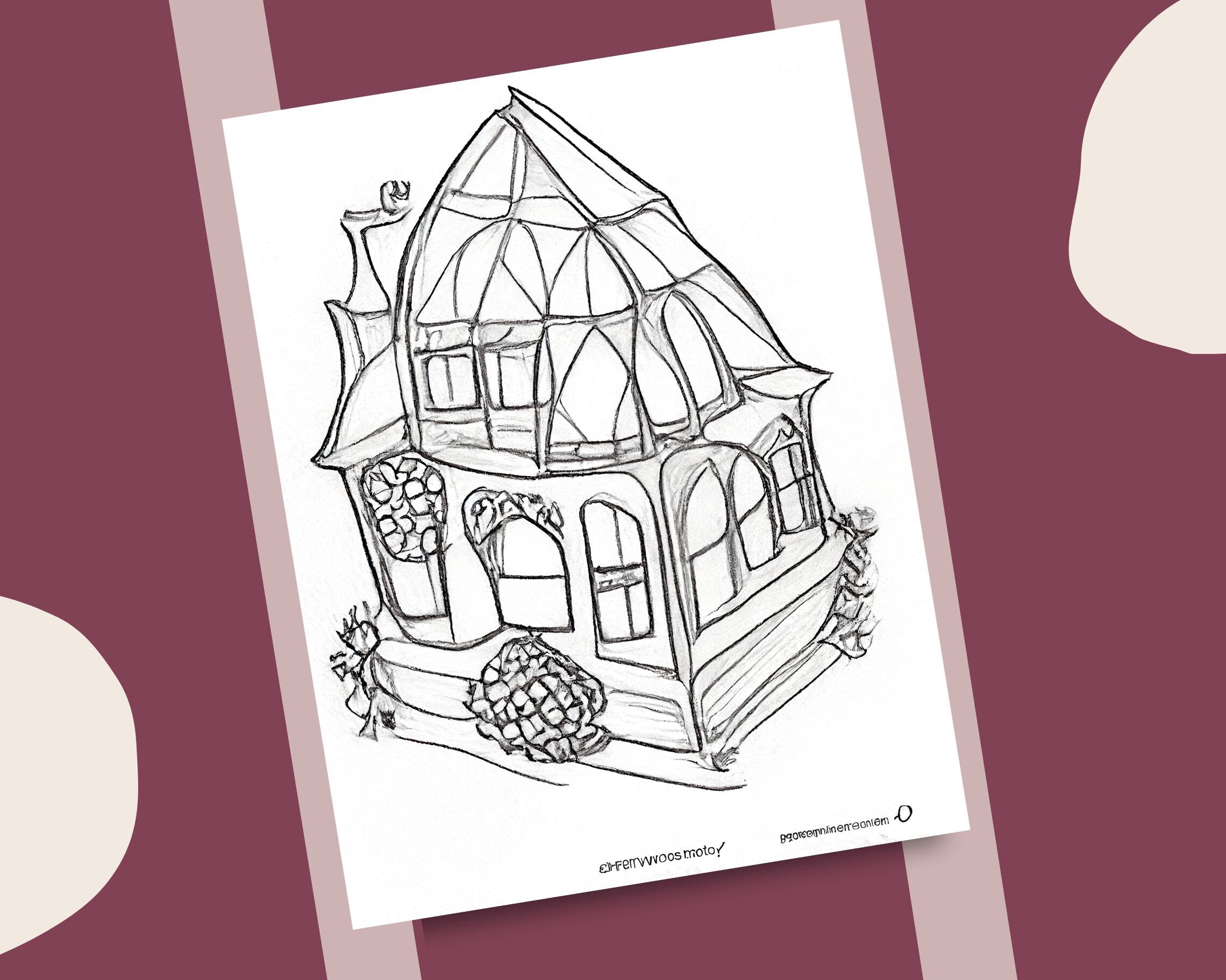 10 Fantasy Mini Houses Coloring Pages Fantastic Miniature Houses ...
