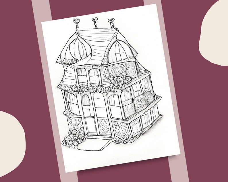 10 Fantasy Mini Houses Coloring Pages Fantastic Miniature Houses ...
