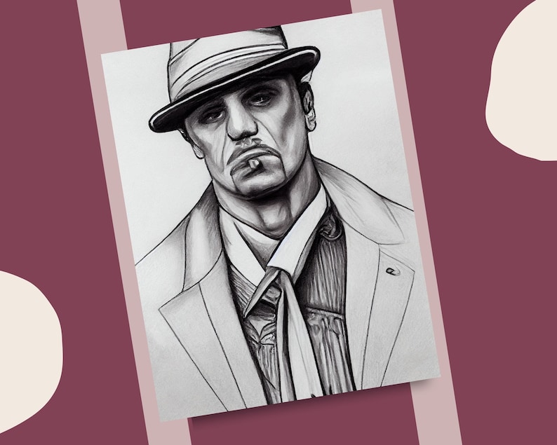 10 Gangsters Coloring Pages Mafia Men Illustrations - Etsy