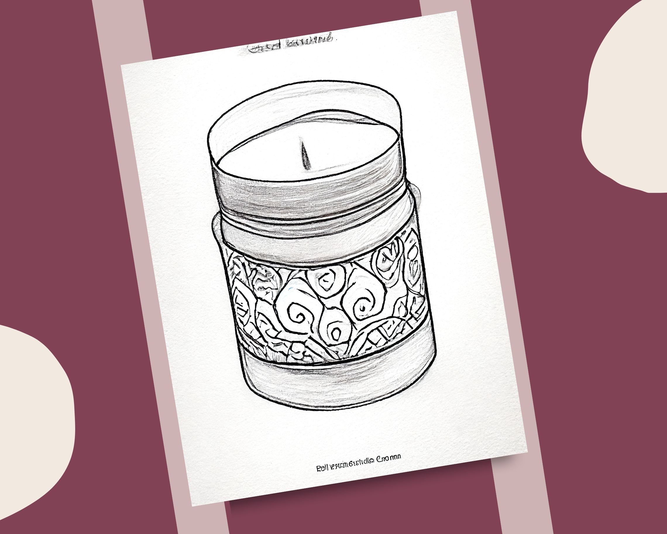 10 Scented Candles Coloring Pages Printable Candle Coloring Book ...
