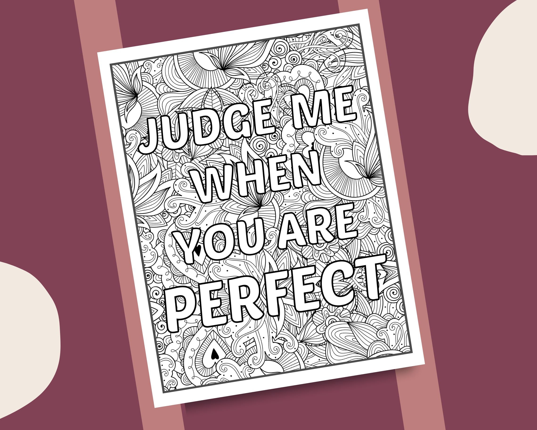 40 Sarcastic Quotes Coloring Pages for Adults Offensive - Etsy Australia