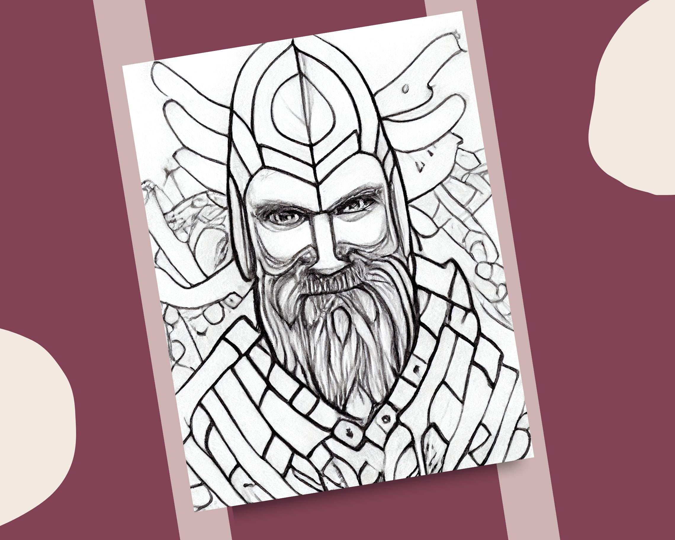 Odinic Themed Coloring Pages For Kids