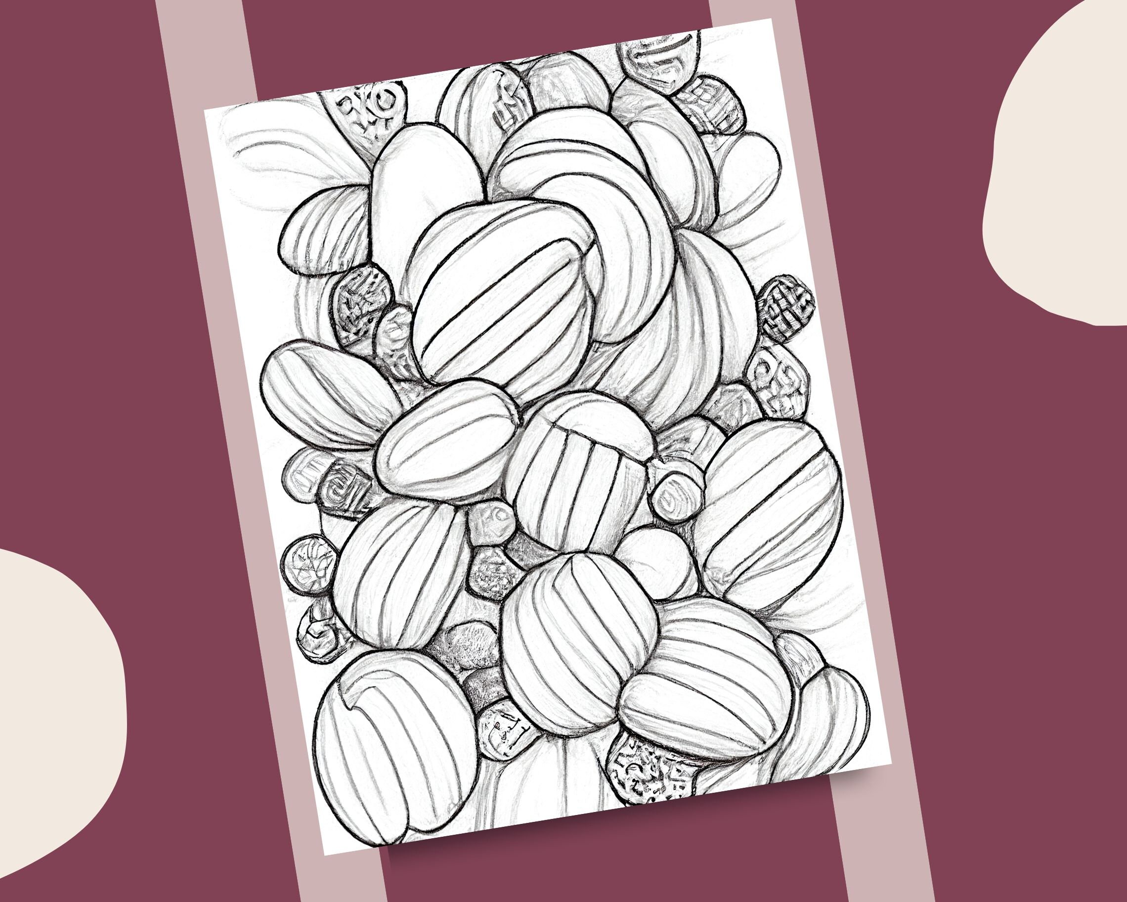 10 Sweet Candies Coloring Pages Stack of Candy Printable Coloring Pages ...