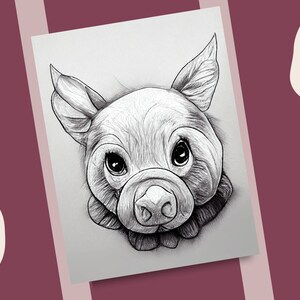 10 Cute Pigs Coloring Pages Realistic Pig Illustrations Printable ...