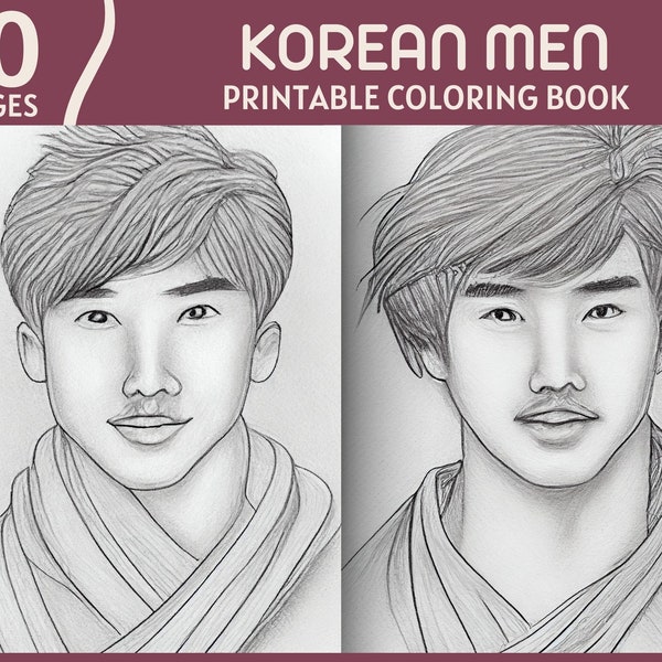 Printable Korean Coloring - Etsy