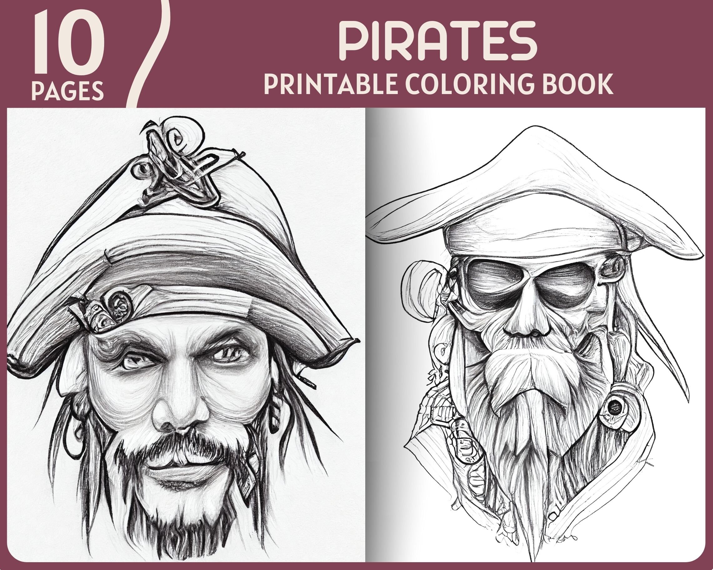 Pirates Of The Caribbean Coloring Book Pages