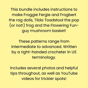 Fergie and Friends Crochet Ragdoll Pattern Bundle, Low Sew Frog ...