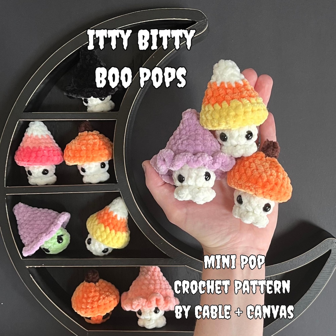 Itty Bitty BOO Pops Crochet Pattern: No Sew Amigurumi Ghost (PDF ...