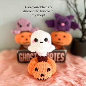 Ghouly Boo Bop Crochet Pattern: Low Sew Ghost & Pumpkin (PDF Pattern ...