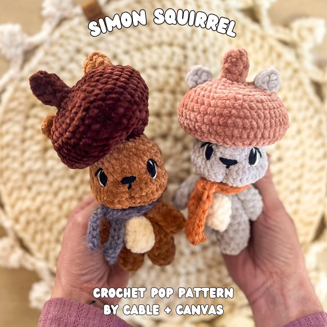 Crochet Popping Doll Pattern: Simon Squirrel (digital Download) - Etsy