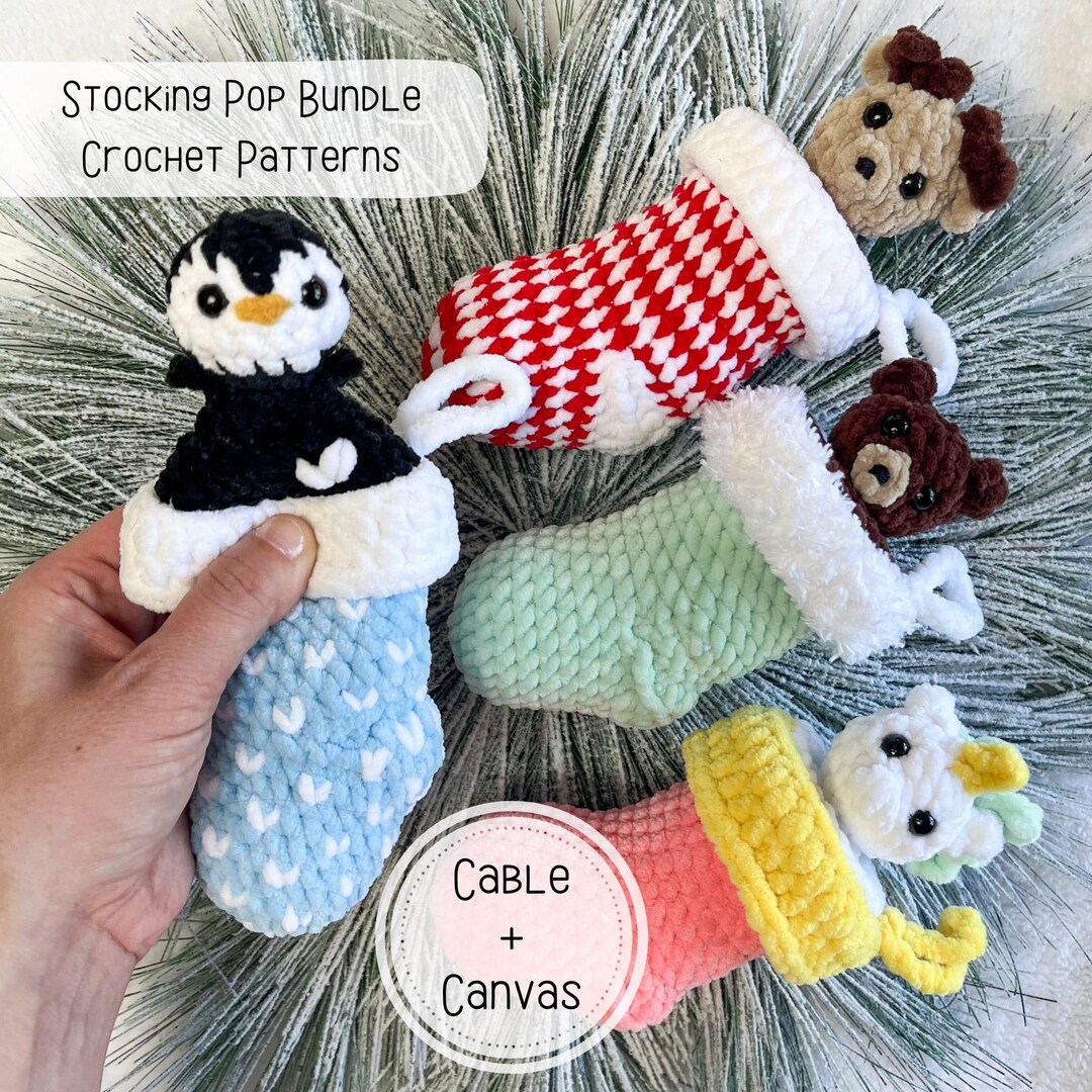 Stocking Pop Crochet Pattern Bundle - Low Sew Digital Pattern - Etsy