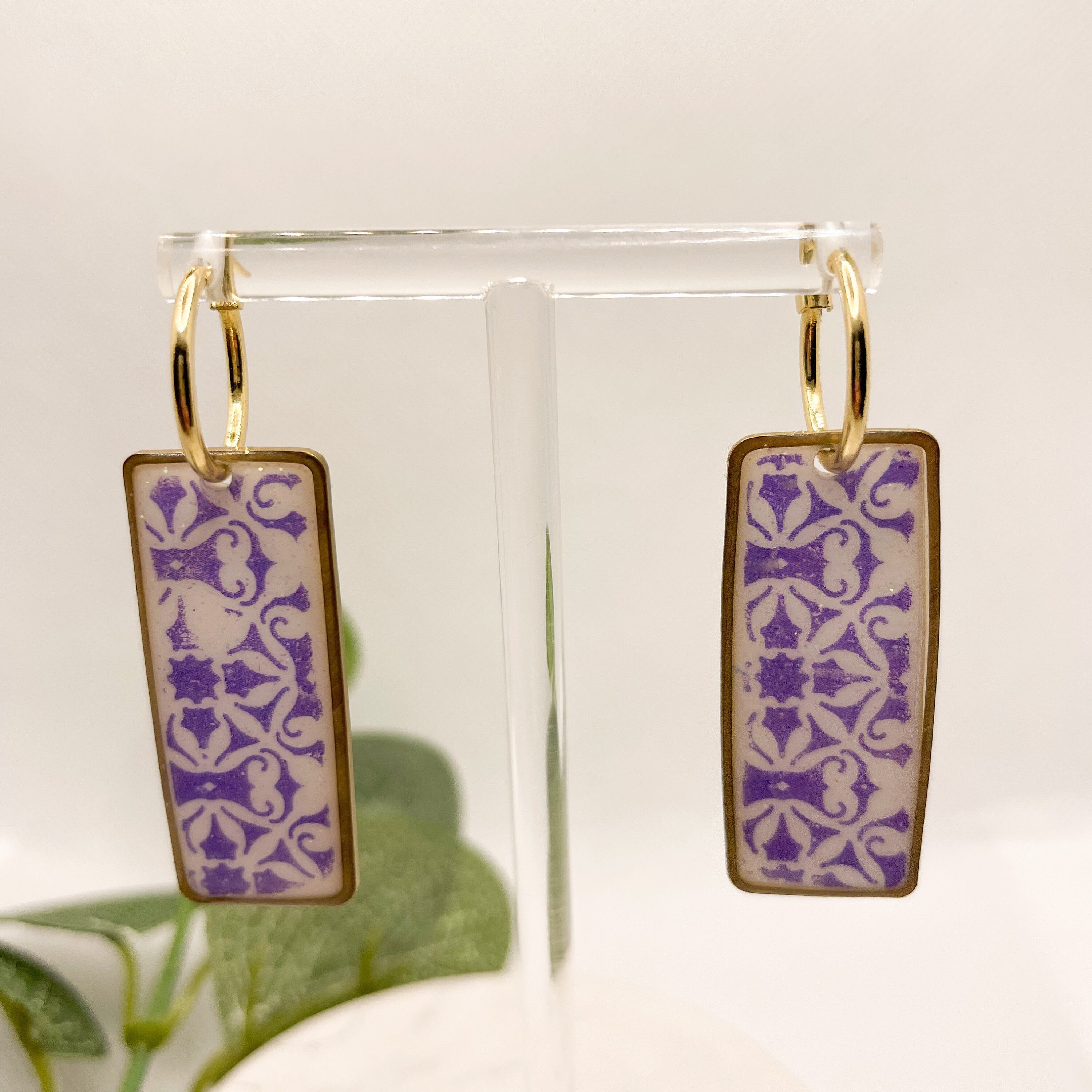 Mediterranean Style Earrings, Blue Tile Earrings, Birthday Gifts for ...