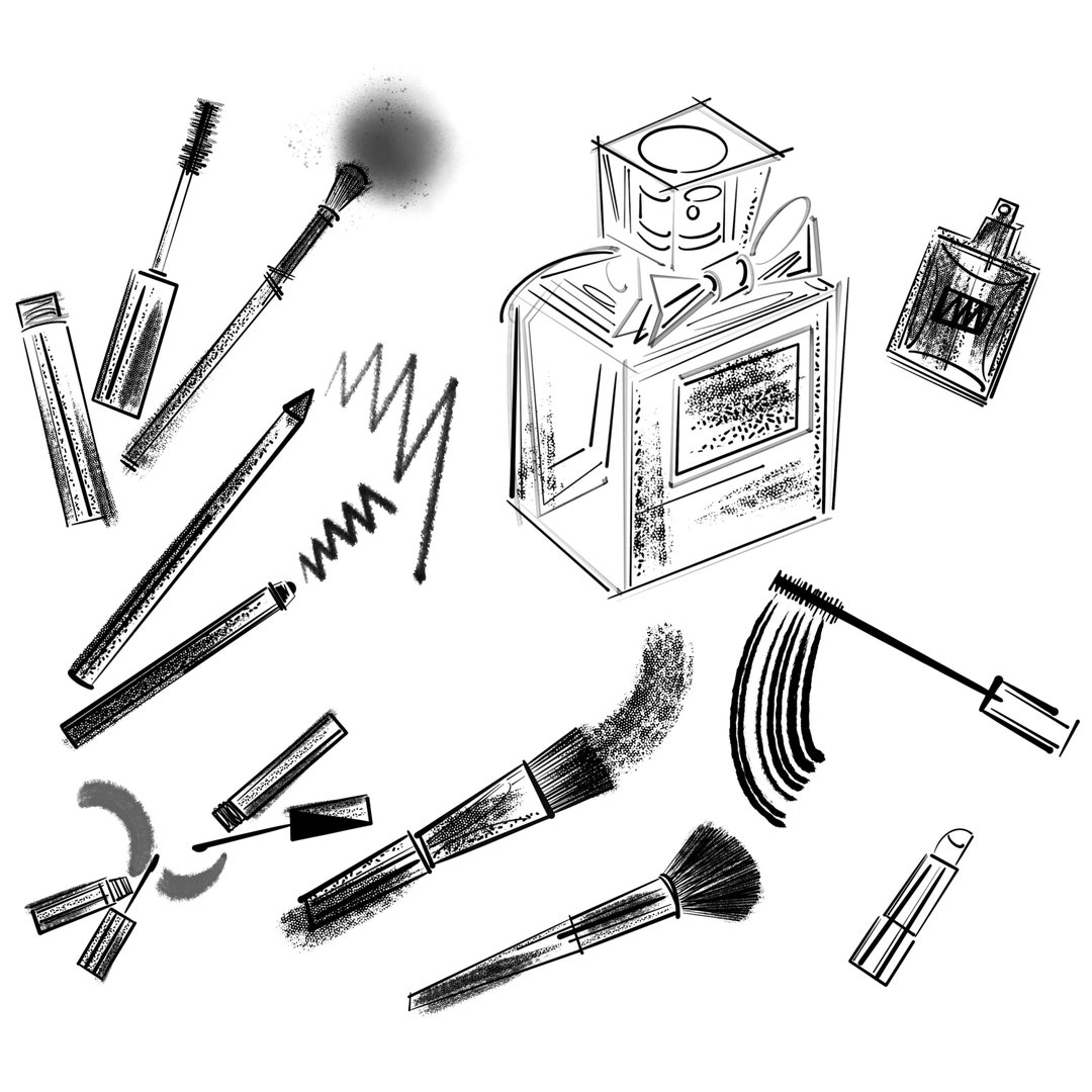 10 Procreate Makeup & Perfume Stamps | Procreate Makeup Stamps ...