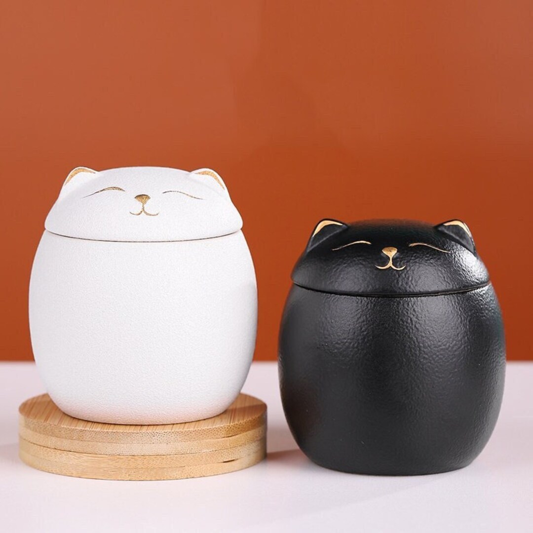Ceramic Tea Caddy Pottery Tea Canisters Storage Tea or Food - Etsy