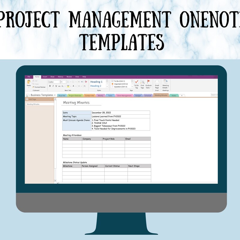 Onenote Templates - Etsy