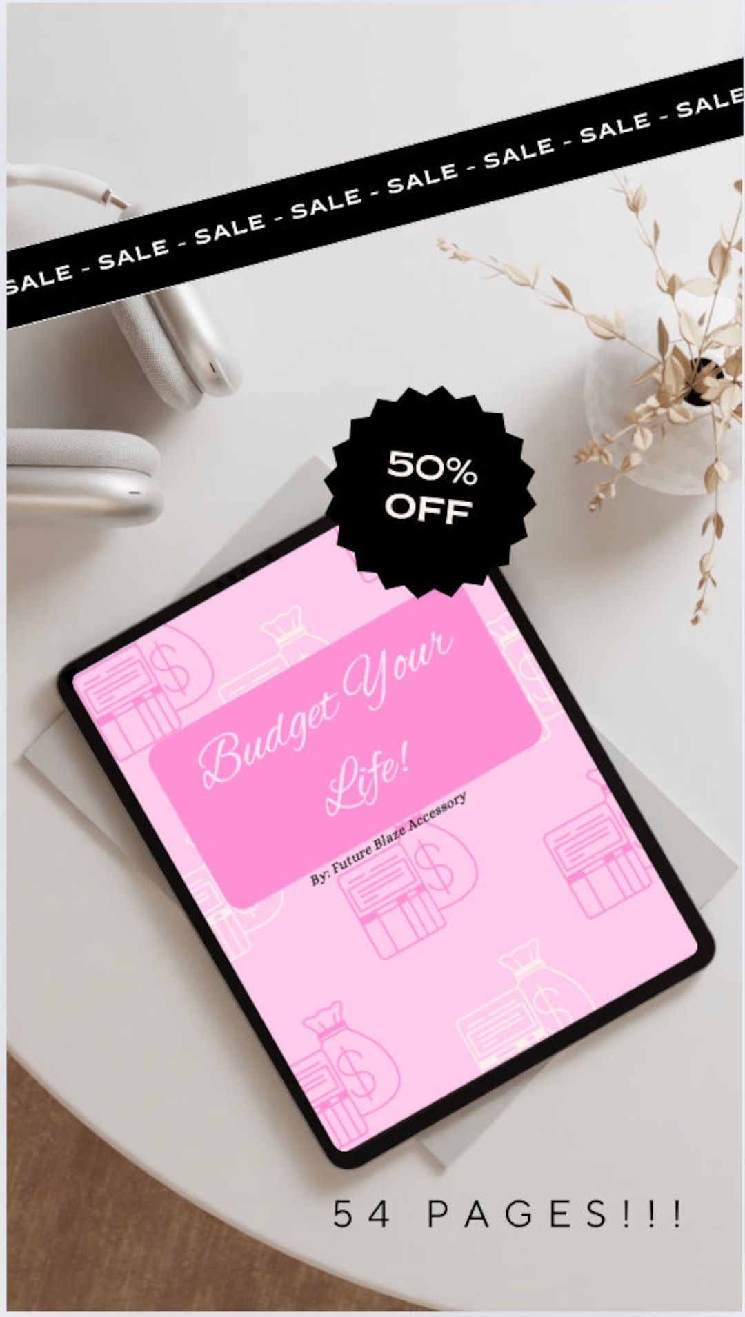 Pink Digital Printable Budget Planner, Pink Undated Printable Budget ...