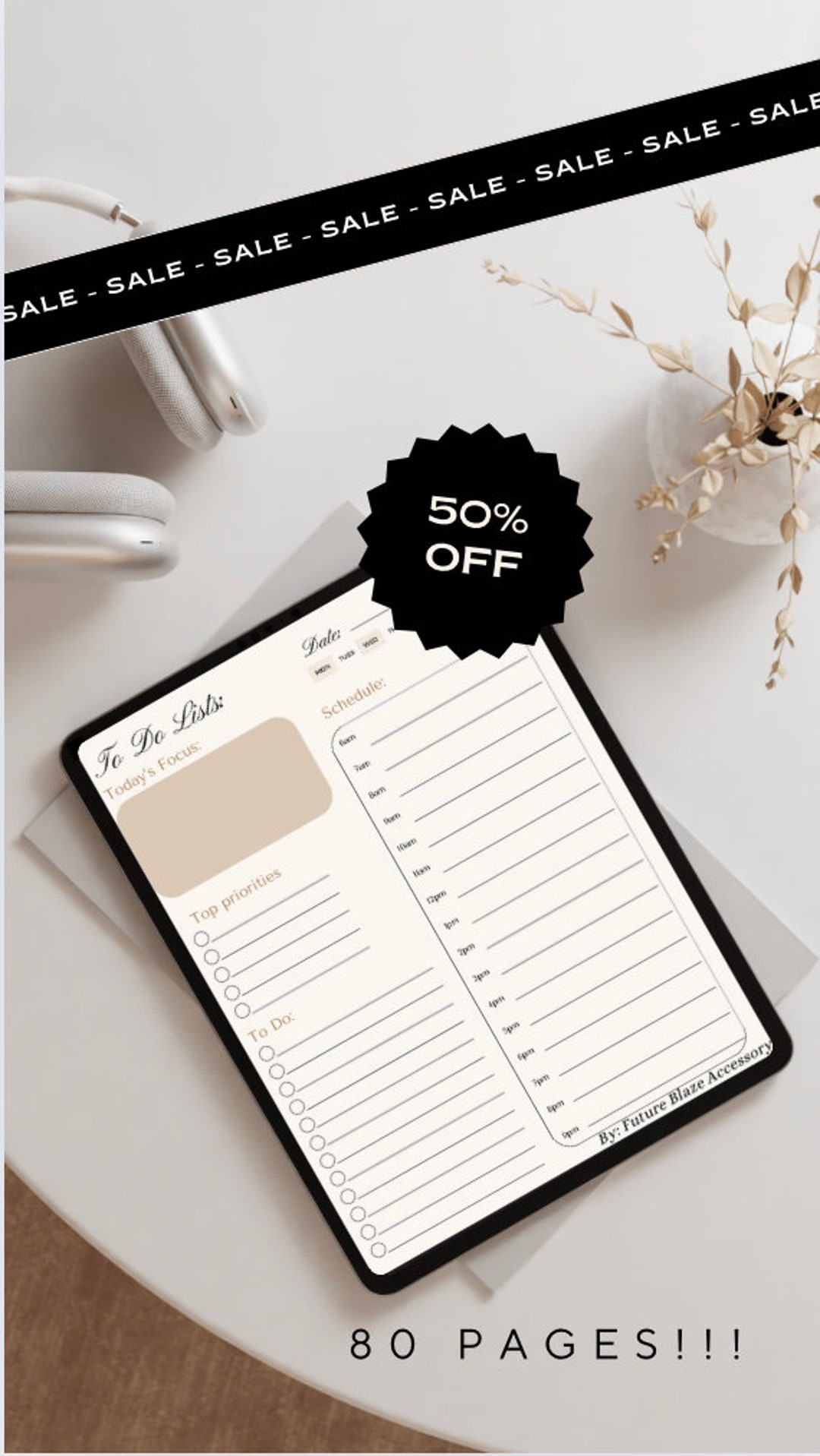 Digital Printable Personal Daily Planner, Daily Printable Journal ...