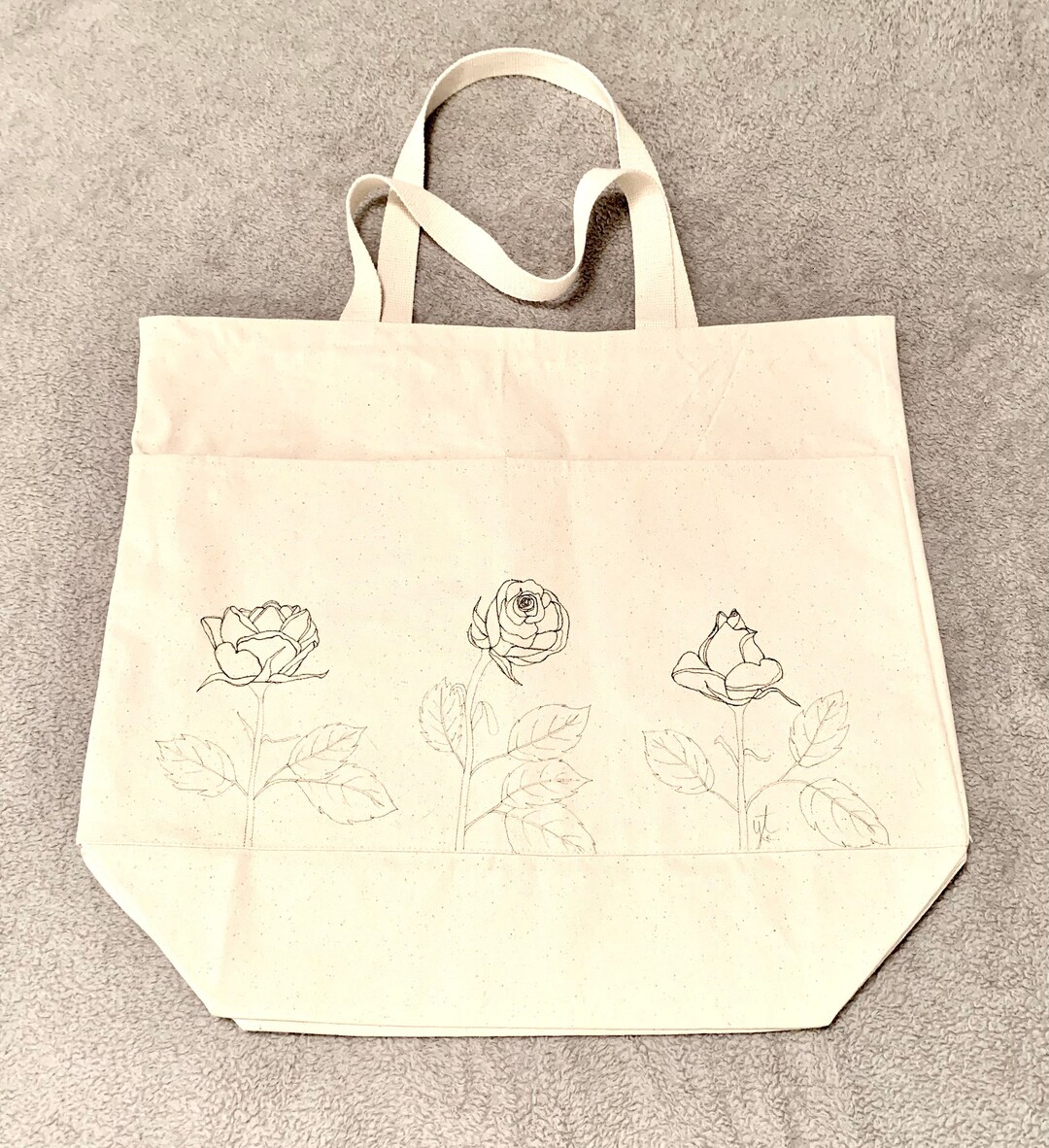 Hand Drawn Heavy Weight Canvas Bag - Etsy