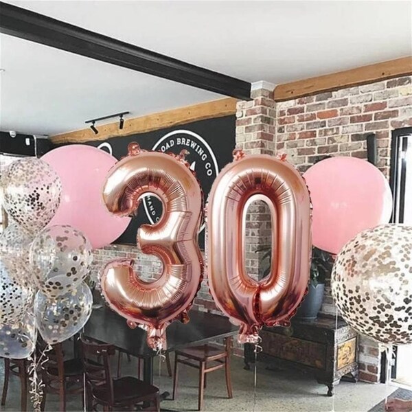 Rose Gold Happy Birthday Balloons - Etsy