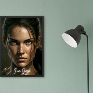 A Close up of a Woman With Green Eyes, Portrait of Lara Croft, Ultra ...