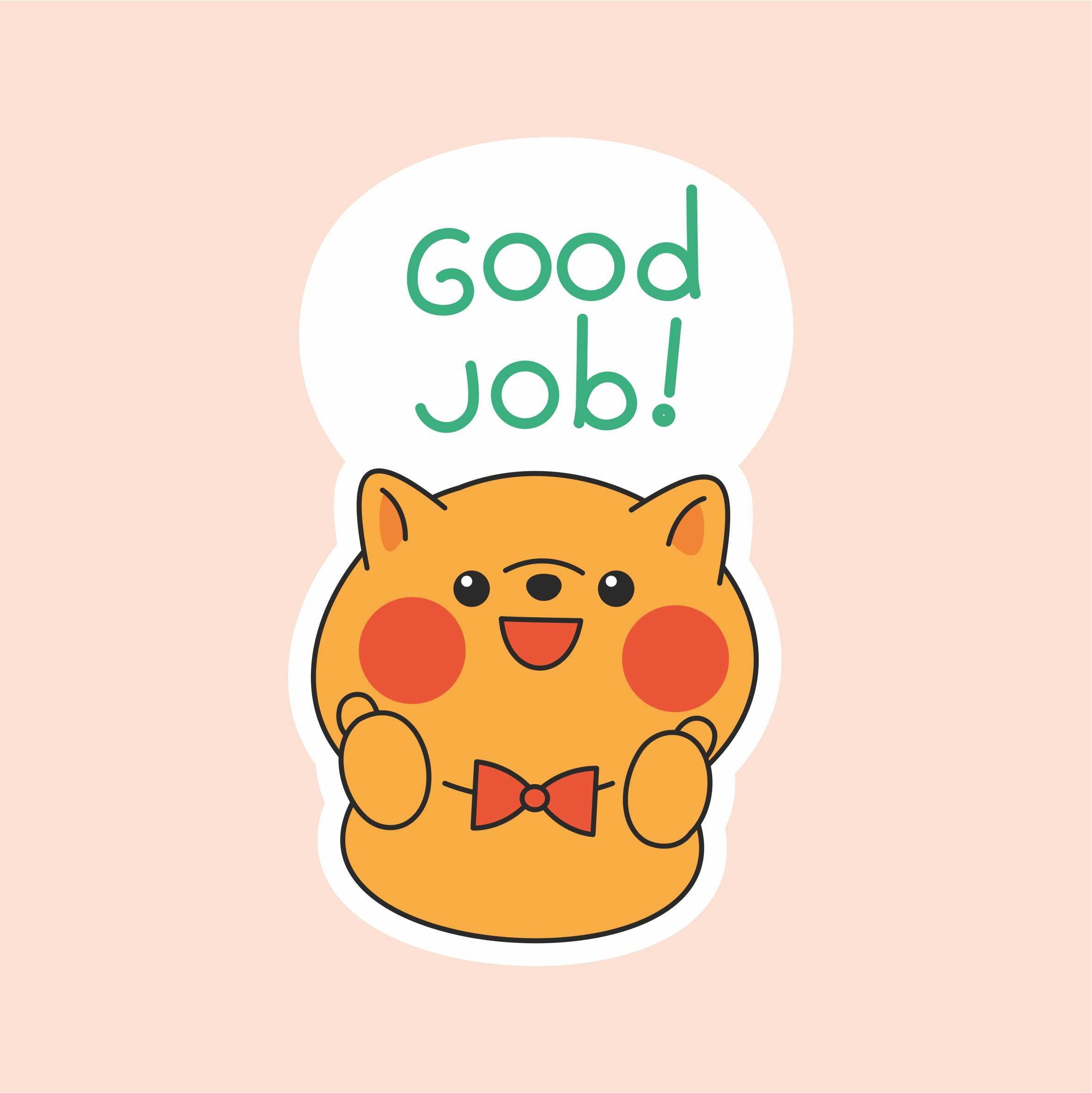 Good Job Stickers Collection, Digital Sticker, Packaging Labels Digital ...