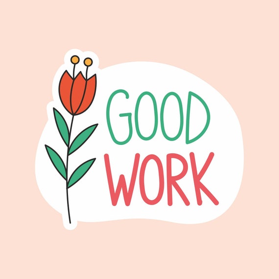 Autocollant Bon Travail Sticker Avec L'œuvre « Pack Autocollants Bon