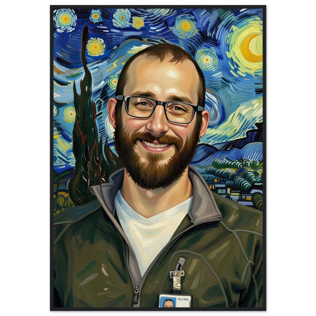 Alex Pretti Van Gogh Starry Night Museum-quality Matte Paper Wooden ...