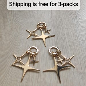 Gold Star Keychain and Bag Charm – Minimal Metal Accessory for Purse or ...