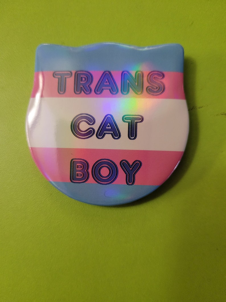 Trans Nonbinary Pride Cat Pin Badges - Etsy