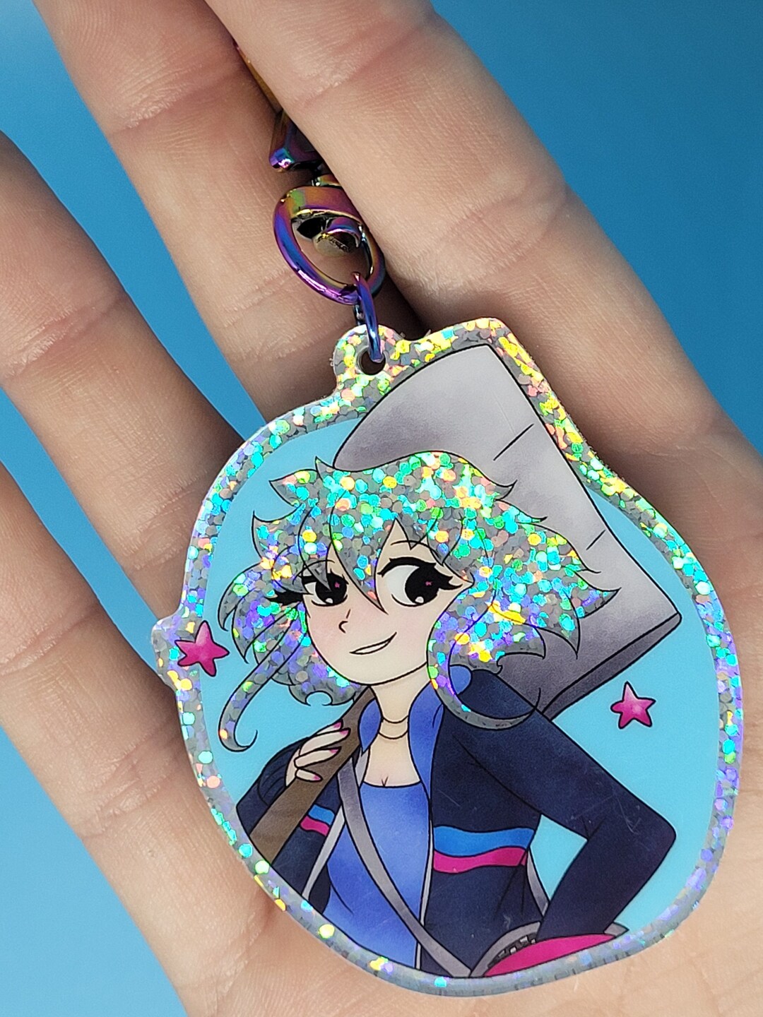 Scott Pilgrim Ramona Flowers Holo Keychain - Etsy