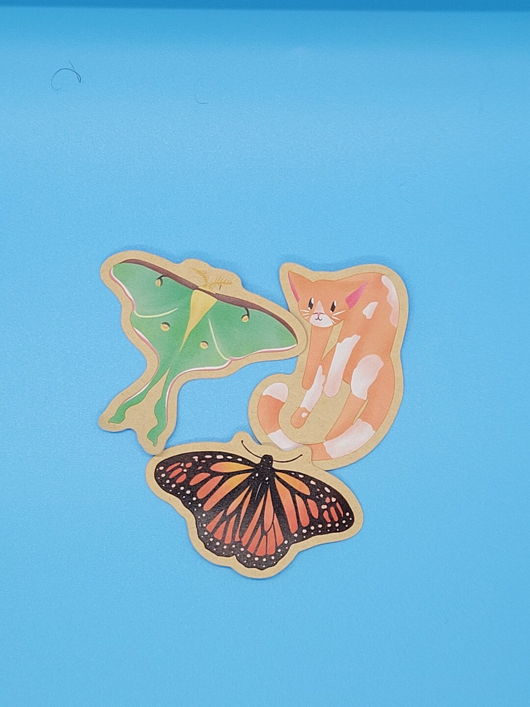 Wildlife Bujo Kraft Paper Stickers - Luna Moth, Monarch Butterfly ...