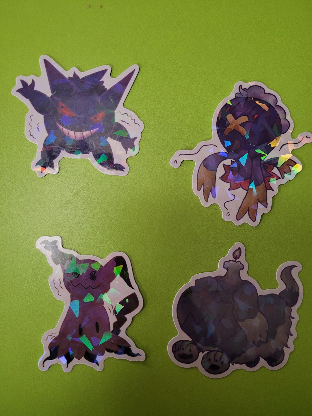 Ghost Pokemon Holographic Sticker Pack - Gengar, Greavard, Drifblim ...