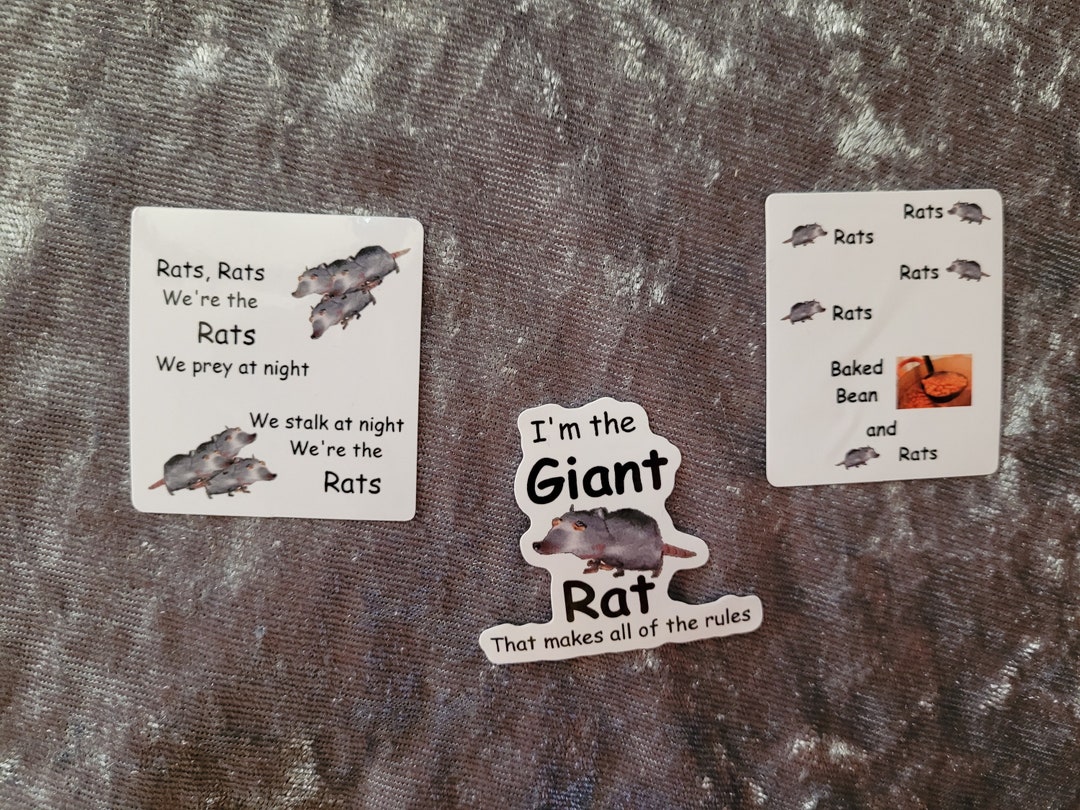 Jerma985 Rat Movie Meme Slogan Stickers We're the Rats - Etsy