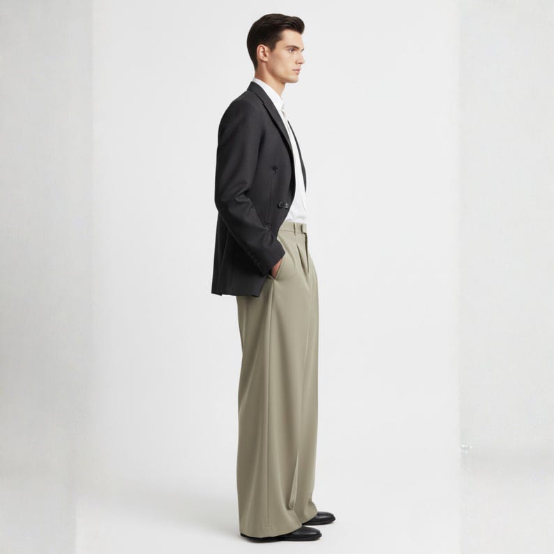 Men’s Loose Fit Wide Leg Pants Sewing Pattern | Classic Relaxed ...