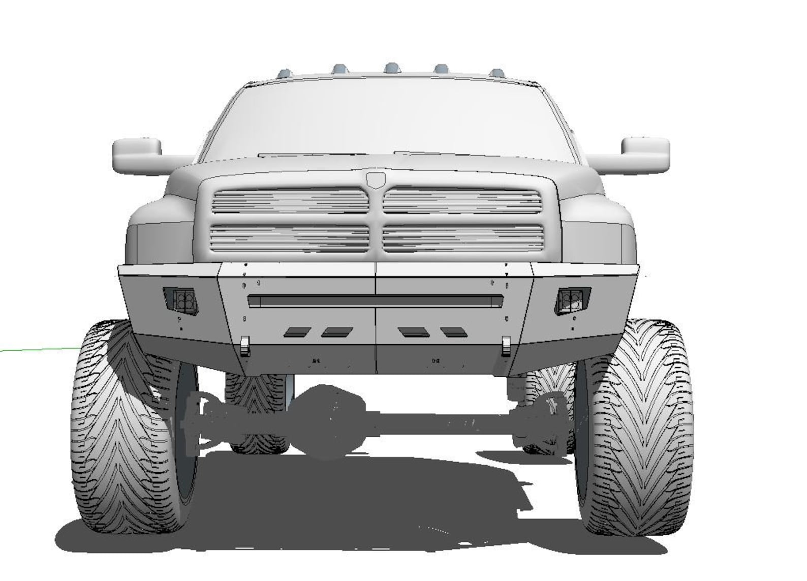 1994-2002 Dodge Ram CNC-DXF Front Bumper File Kit 1500-3500 - Etsy