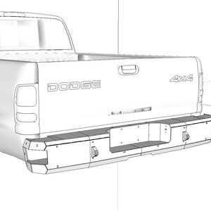 1994-2001 Dodge Ram CNC-DXF Rear Bumper File Kit 1500/2500/3500 - Etsy