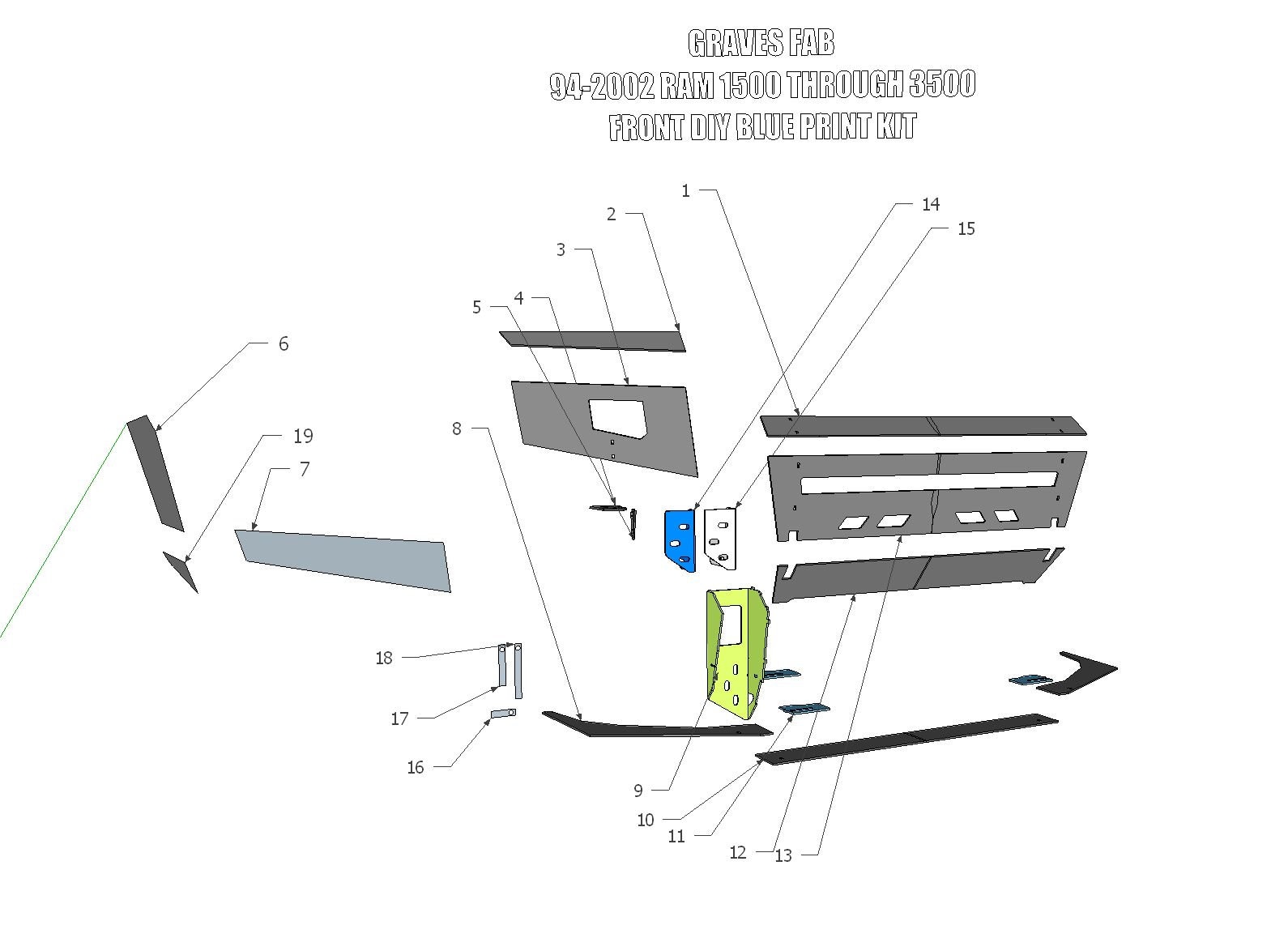1994-2002 Dodge Ram CNC-DXF Front Bumper File Kit 1500-3500 - Etsy