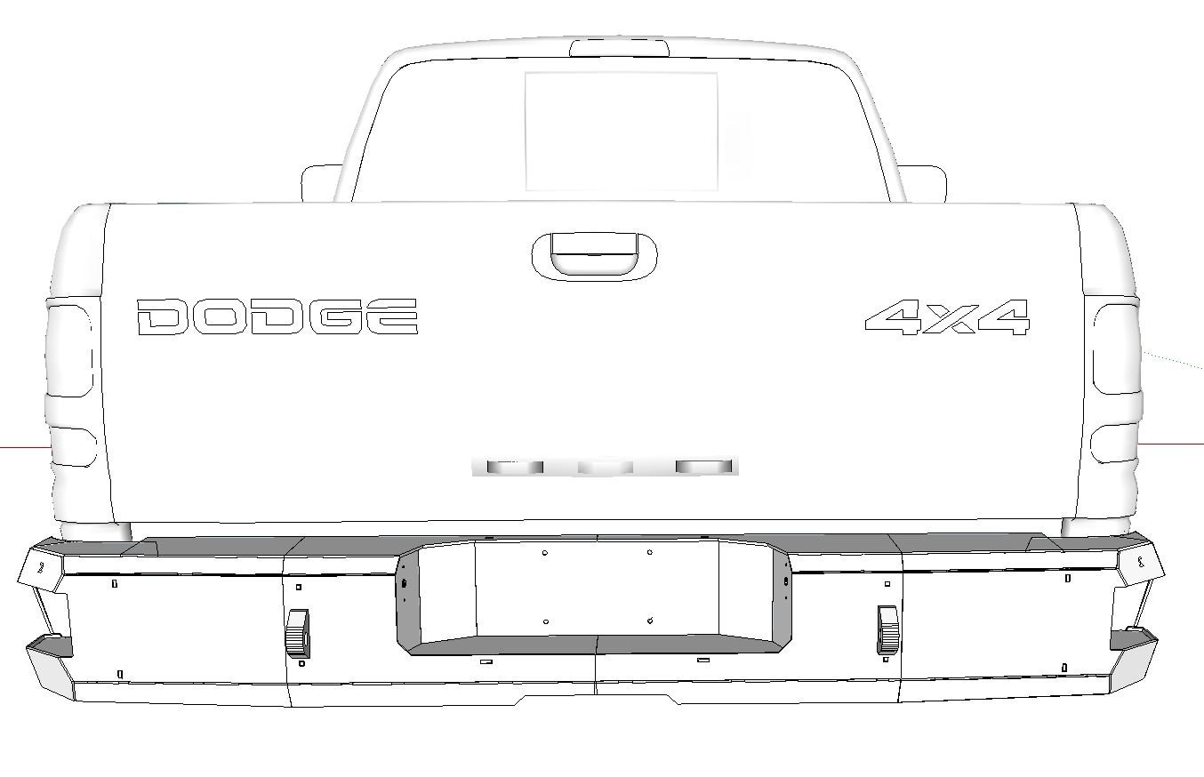 1994-2001 Dodge Ram CNC-DXF Rear Bumper File Kit 1500/2500/3500 - Etsy