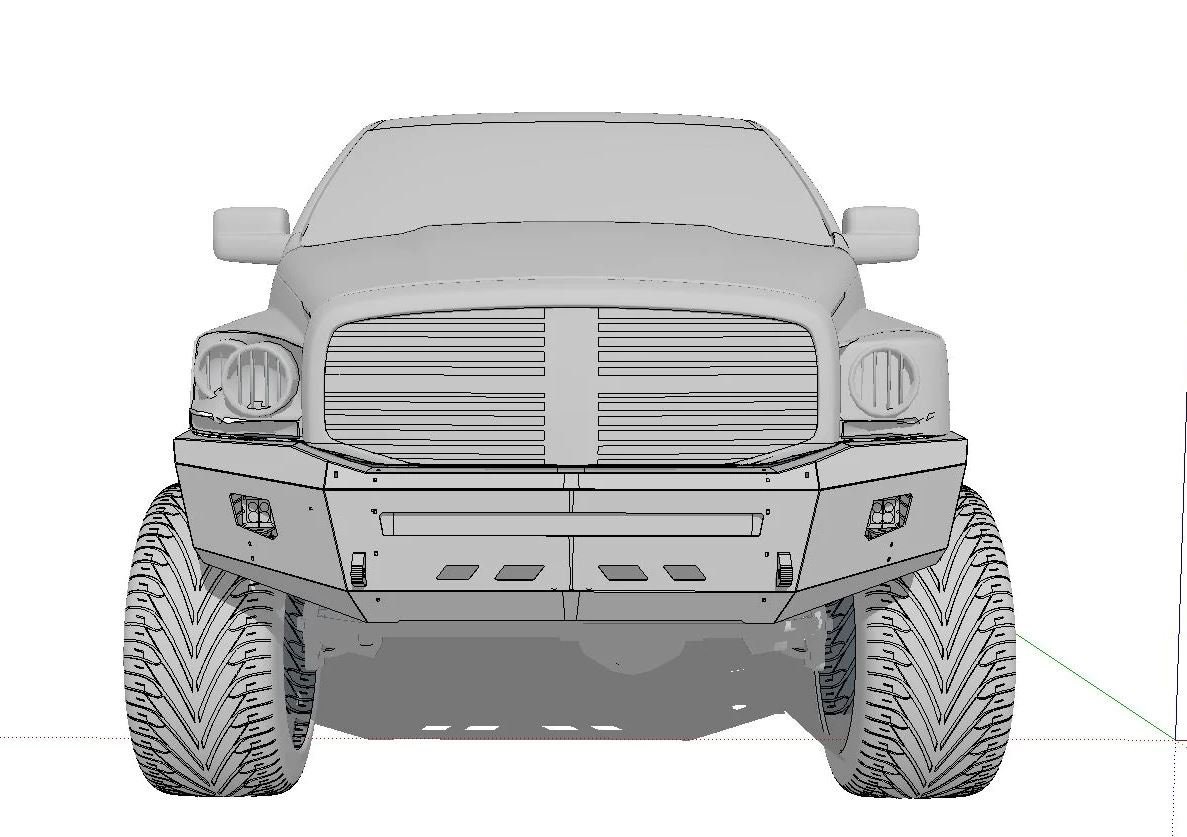 2006-2009 Dodge Ram CNC-DXF Front Bumper File Kit 2500-3500 - Etsy