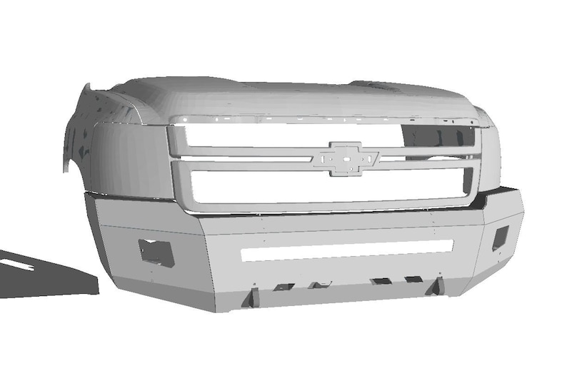 2011-2014 Chevy CNC-DXF Front Bumper File 2500-3500 - Etsy