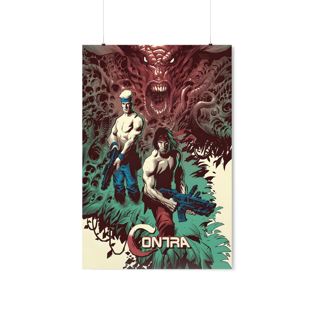 Contra Retro Art | Gaming Poster | HD Color | Game Poster | Wall Poster ...