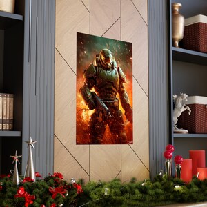 Doomguy | Doom | Gaming Poster | HD Color | Game Poster | Wall Poster ...