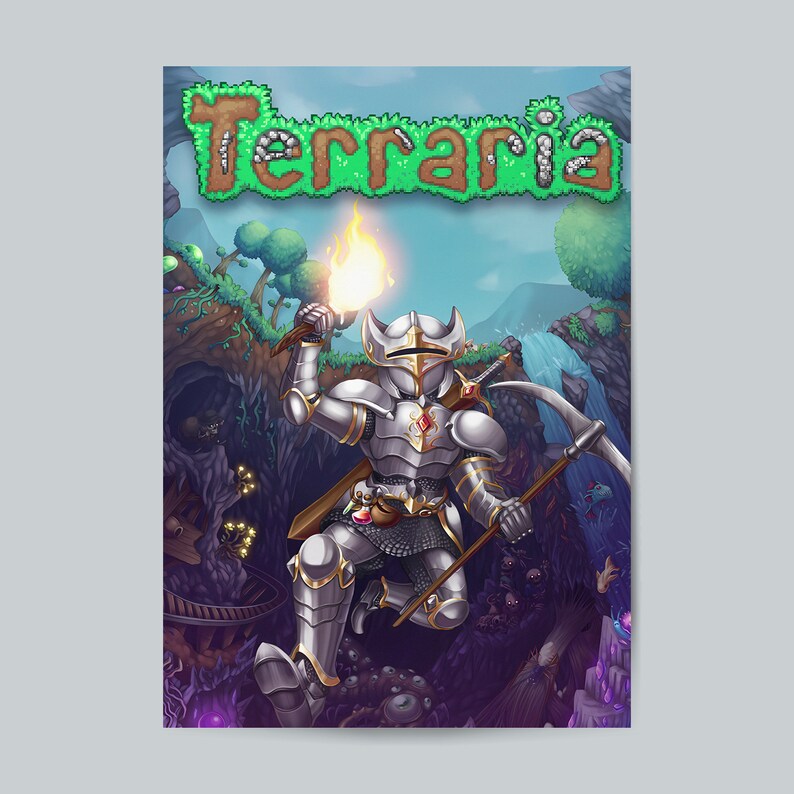 Terraria Cover Art Game Poster Gaming Poster HD Color - Etsy
