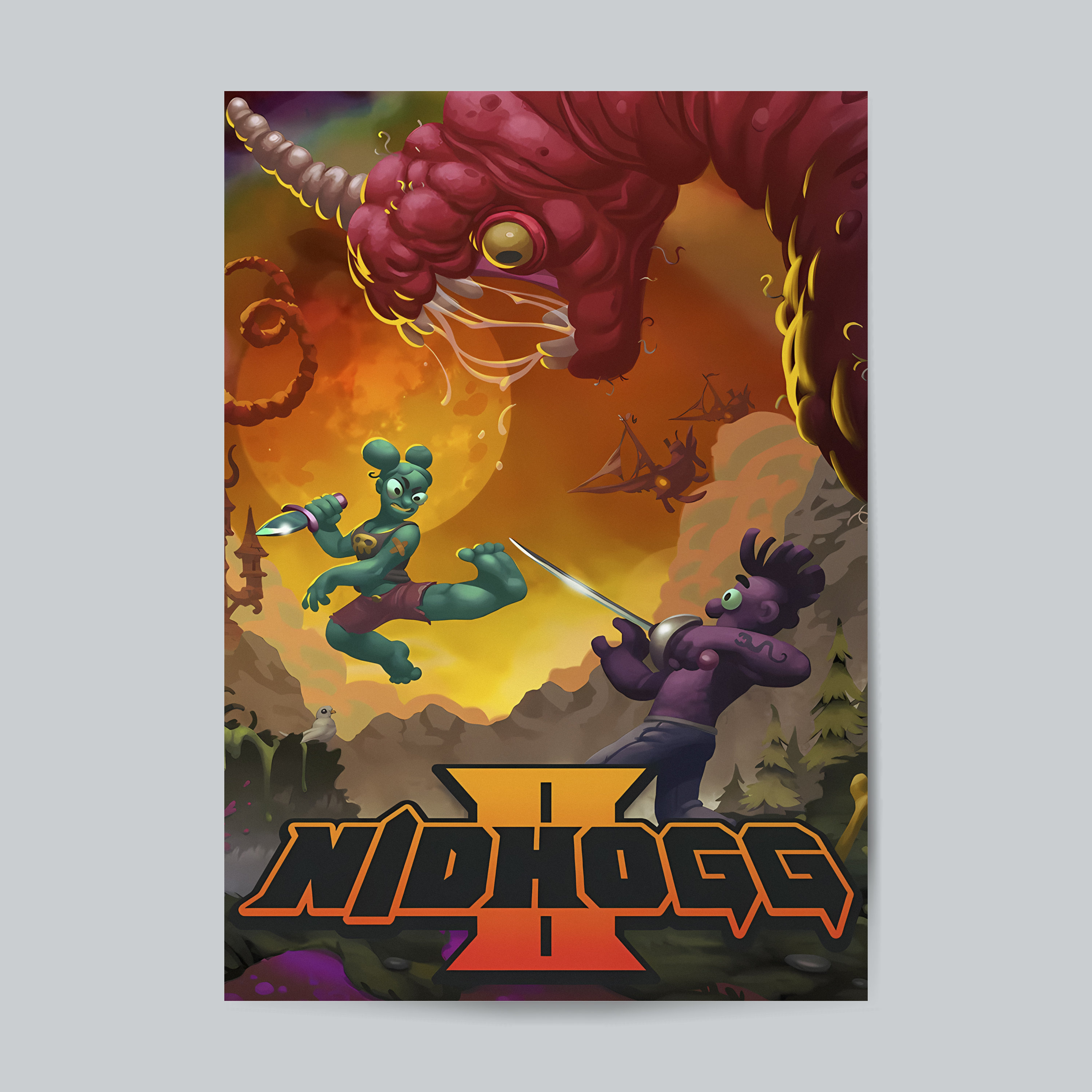 Nidhogg 2 Indie Game Poster HD Color Game Poster Wall Poster Printed ...