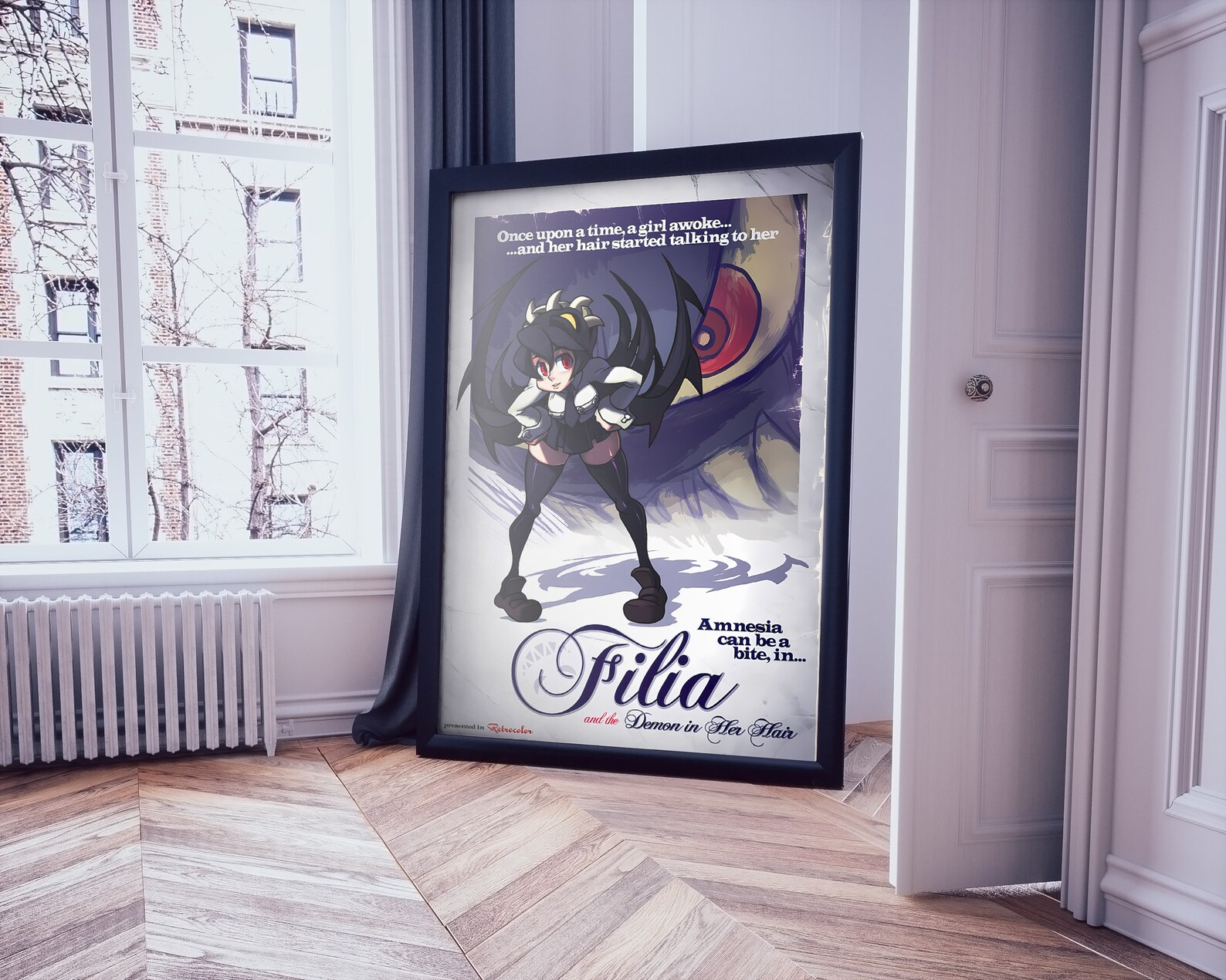 Filia Skullgirls Gaming Poster HD Color Game Poster Wall Poster Printed ...
