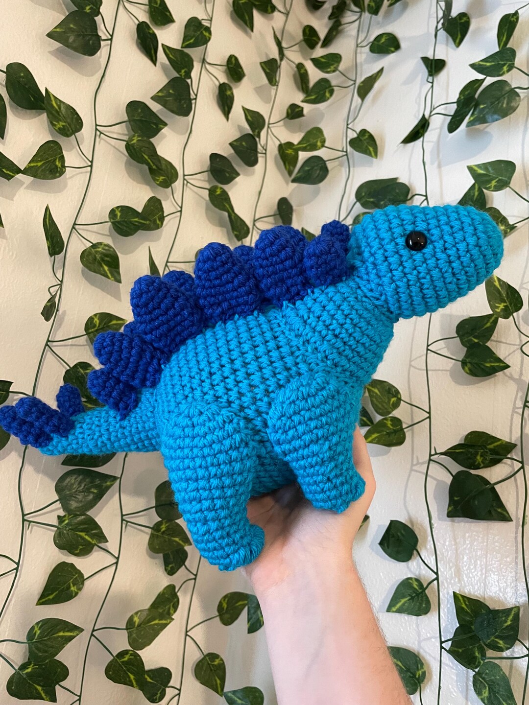 Stegosaurus Plushie | Crochet Stuffed Animal | Handmade Dinosaur Plush ...