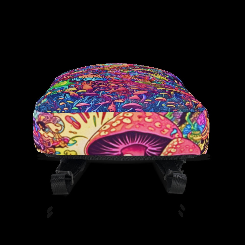 Psychedelic Trippy Mushroom Vibrant Colorful Backpack - Etsy